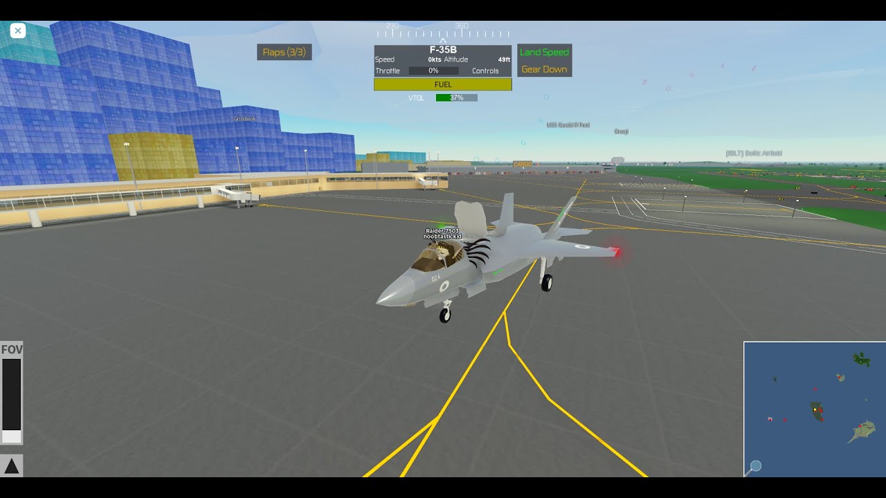 How to land the F-35B with VTOL in PTFS (Roblox) - YouTube