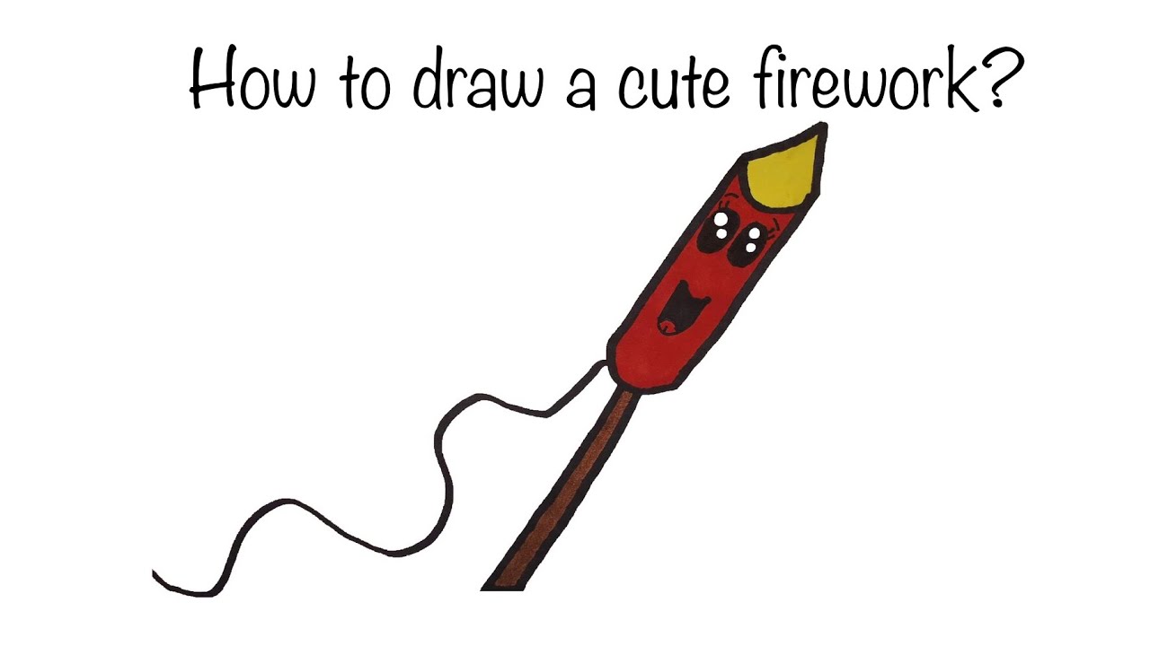 How to draw a cute firework 🎆 - YouTube