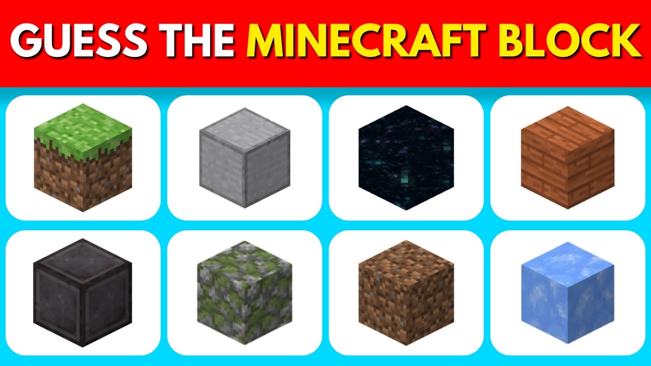 Guess The Minecraft Blocks in 3 Seconds? Ultimate Minecraft Quiz - YouTube