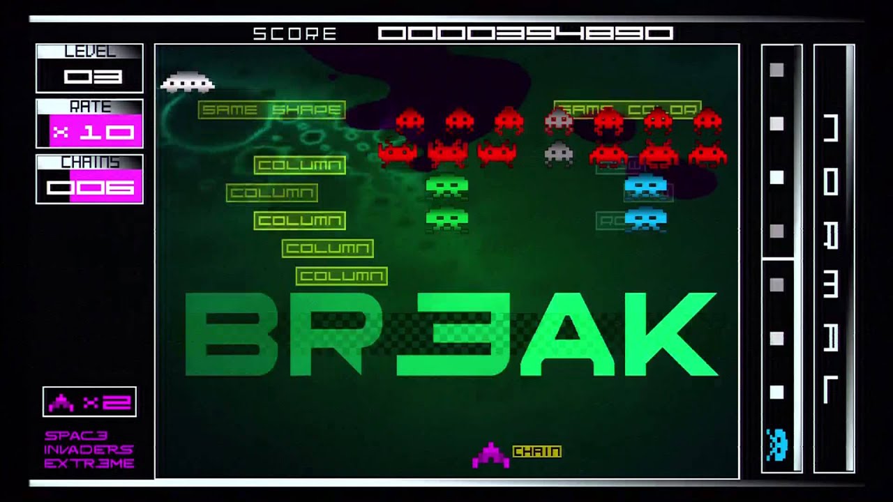 Xbox 360 - Space Invaders Extreme Arcade Mode - Stage 1 - YouTube