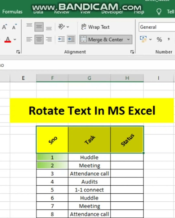 Rotate Text in MS Excel #exceltutorial #bpointerviewtutorial #microsoftoffice - YouTube