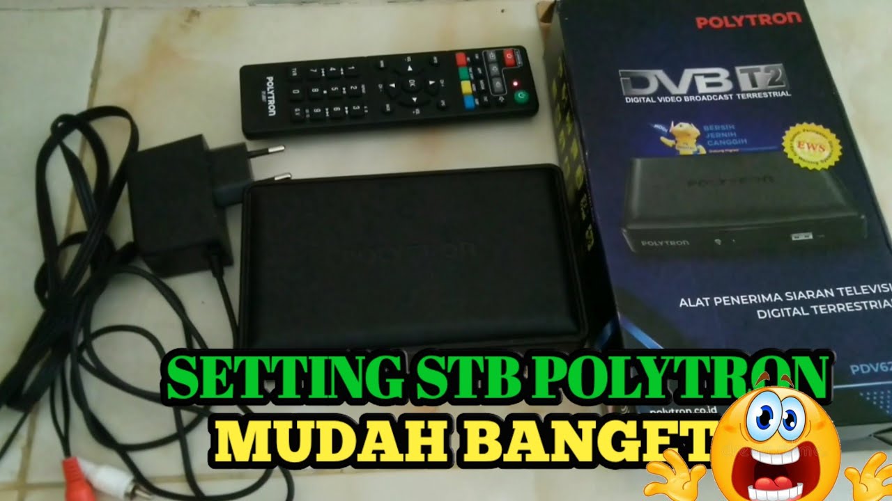 cara setting set top box Polytron ke tv tabung - YouTube