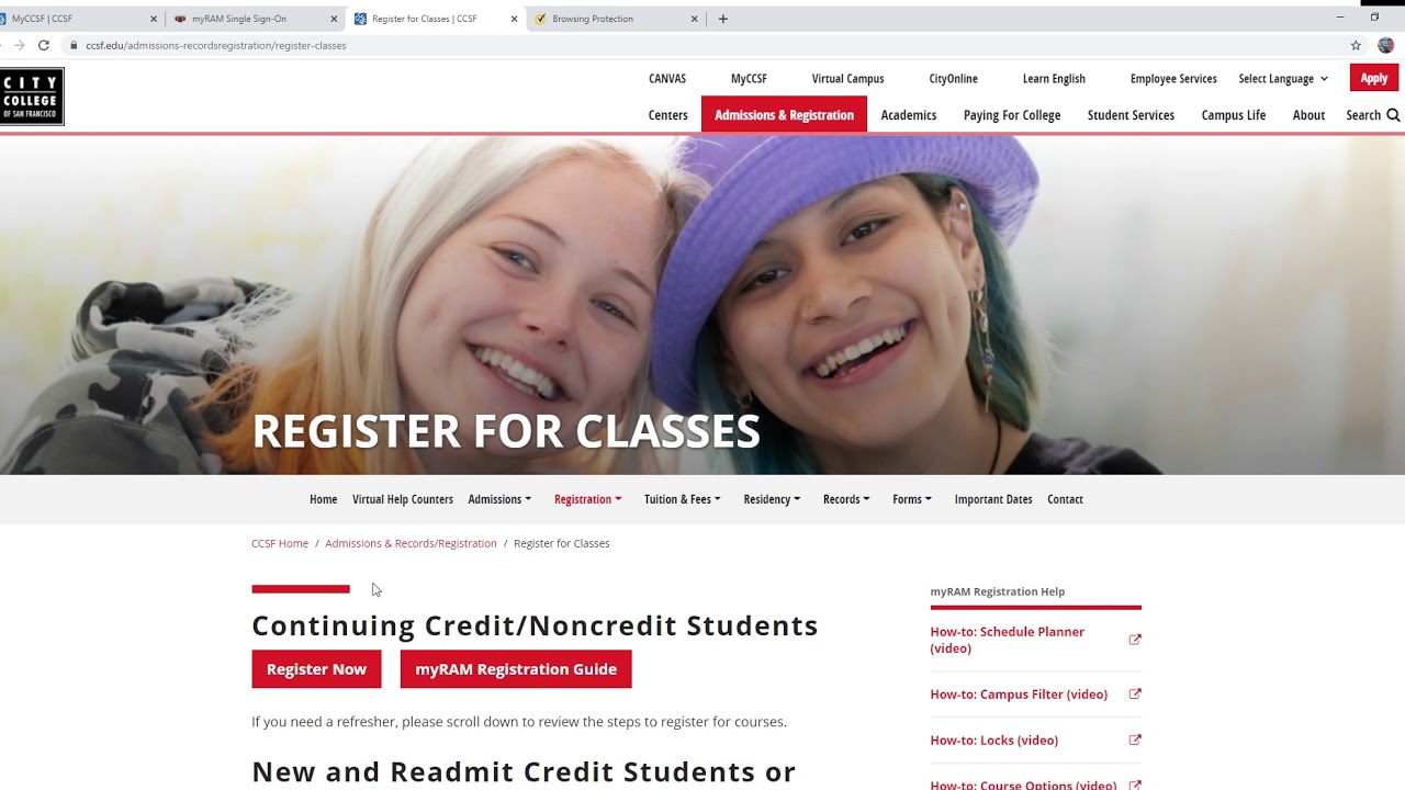 How to check your Current Schedule for Credit / Non Credit Classes ...