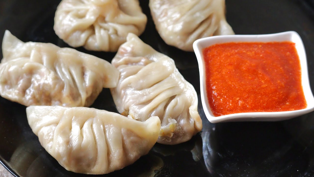veg momos with homemade momos red chutney recipe | veg momos | momos ...