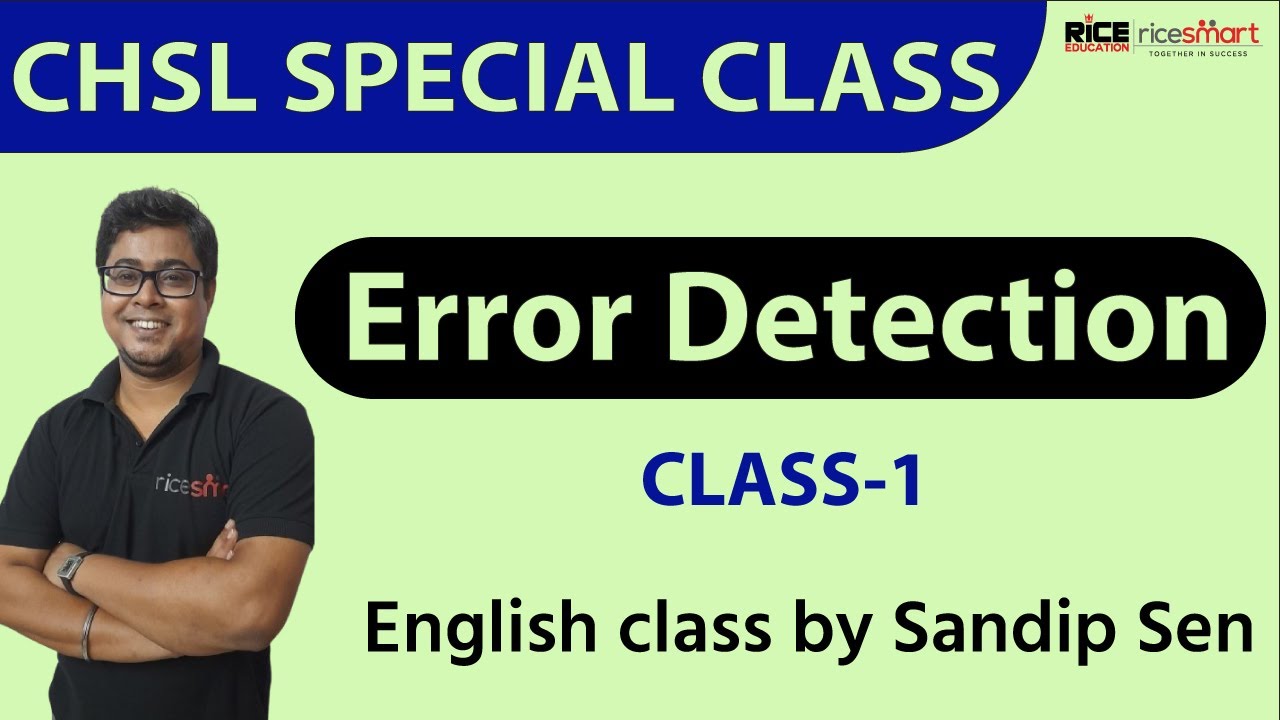 English Special Class For SSC CHSL by Sandip Sen | Error Detection ...