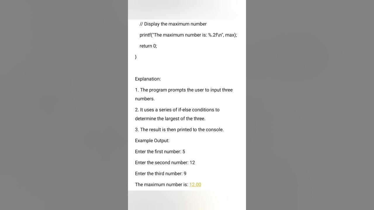 Computer Science (ICS) Part II Subjective Type Program Question 1 Solution 2024 - YouTube