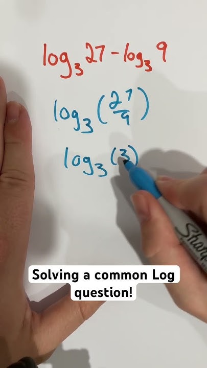 Simple no calculator solution to a common log question #math #loglaws # ...