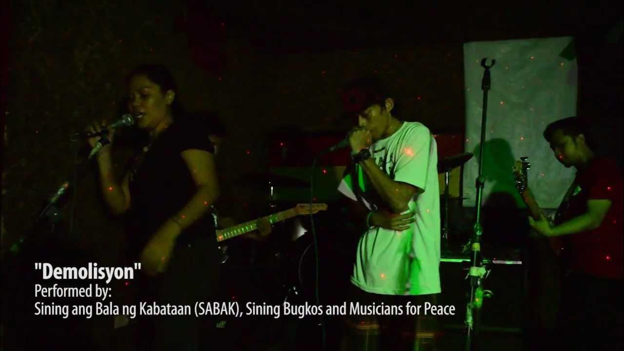 Demolisyon - SABAK, Sining Bugkos and Musicians for Peace | Live @ Sazi's Bar - YouTube