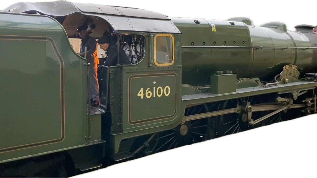 BR 46100 Royal Scot Heritage Steam Train 5Z70 Crewe H.S. to Grossmont ...