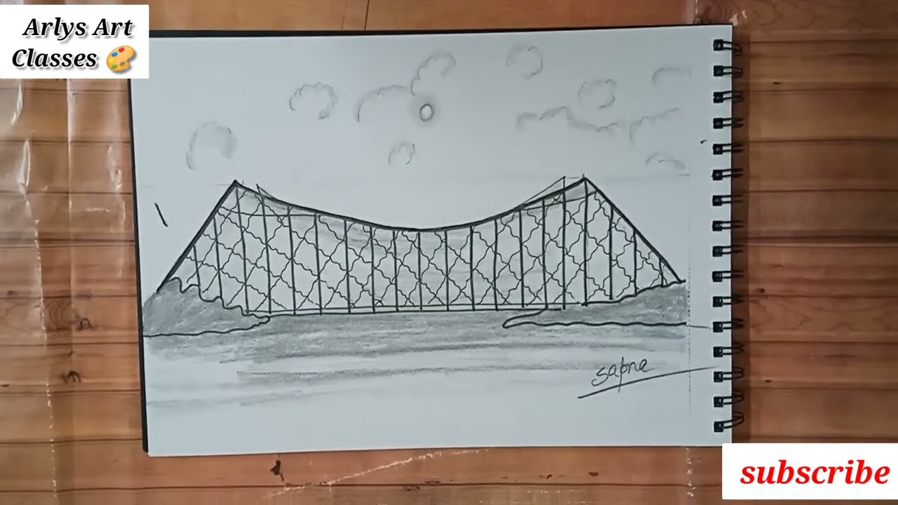 Howrah Bridge Kolkata Sketch