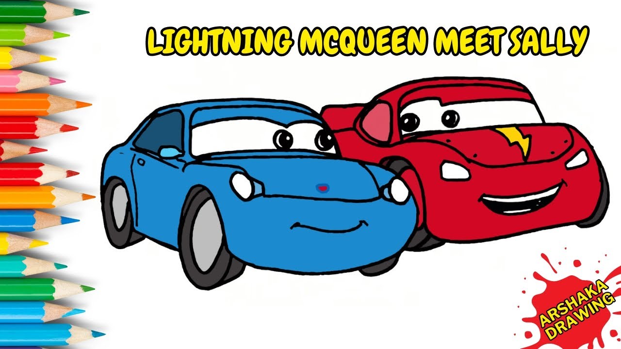 How to Draw Lightning McQueen and Sally | Lightning McQueen | Cars ...