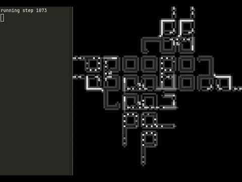 2D cellular automata - Langton's Loops - YouTube