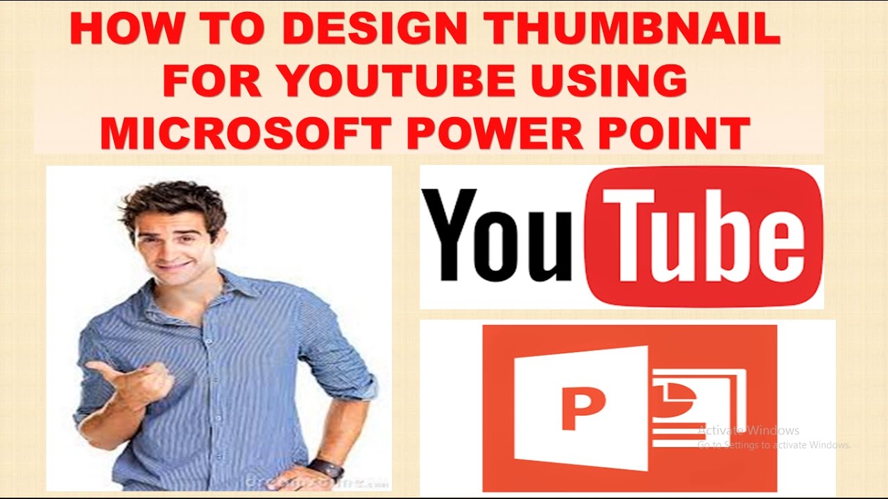 HOW TO DESIGN THUMBNAIL FOR YOU TUBE USING MICROSOFT PPT - YouTube