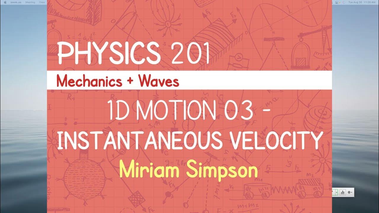 1D Motion 03 - Instantaneous Velocity - YouTube