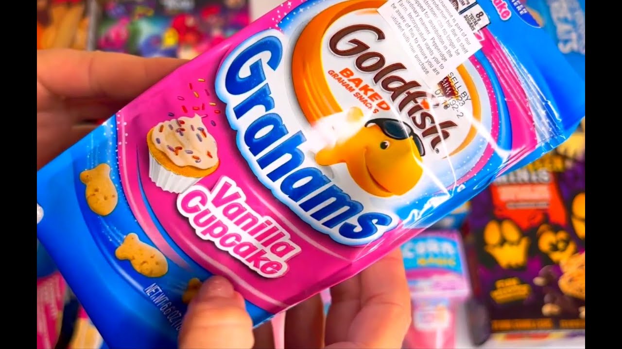 NEW VANILLA CUPCAKE GOLD FISH GRAHAM CRACKERS COOKIES SNACK - YouTube