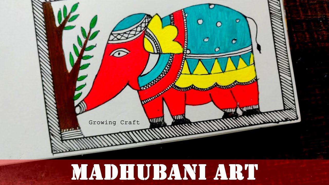 Madhubani Art Painting for beginners - How to draw Madhubani Art ...