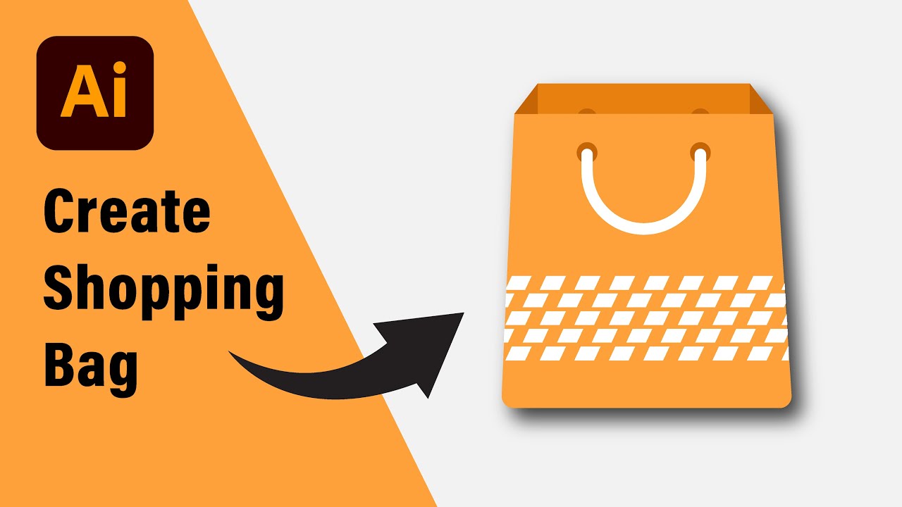 Design shopping Bag | adobe illustrator | tutorial | vector logo # ...
