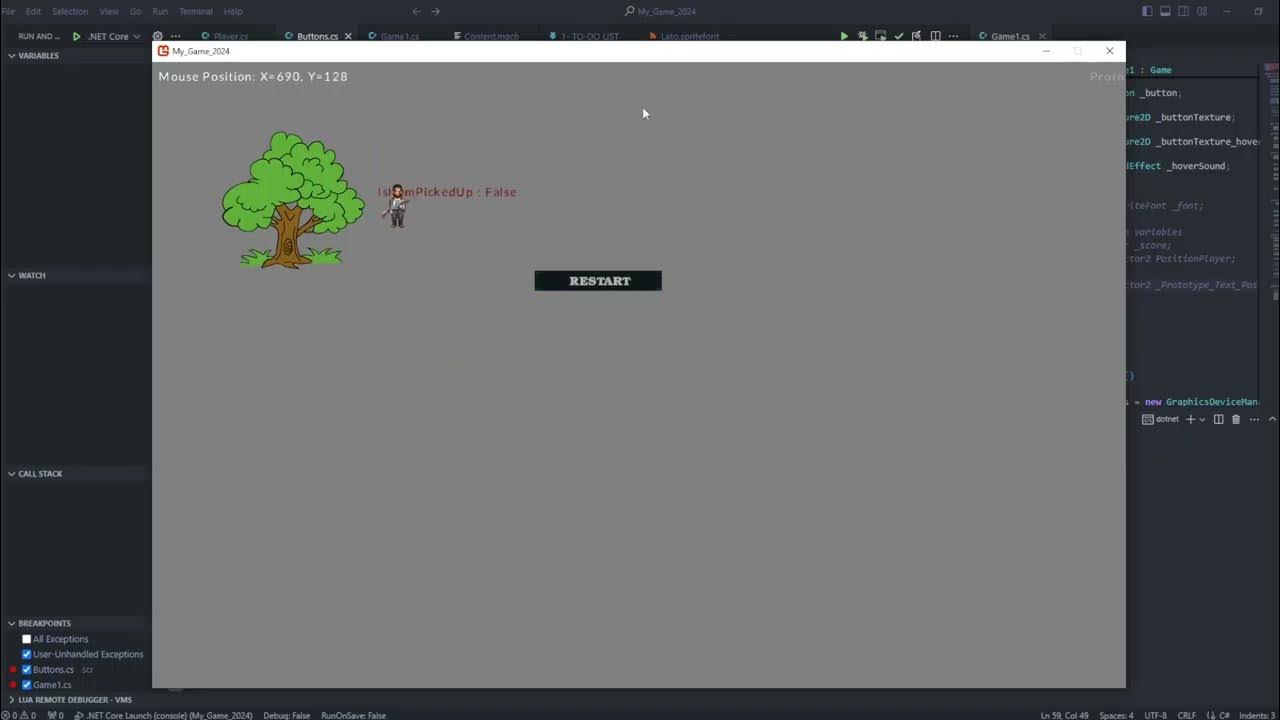 Langage: C# / Framework: Monogame / Video game without Engine - YouTube