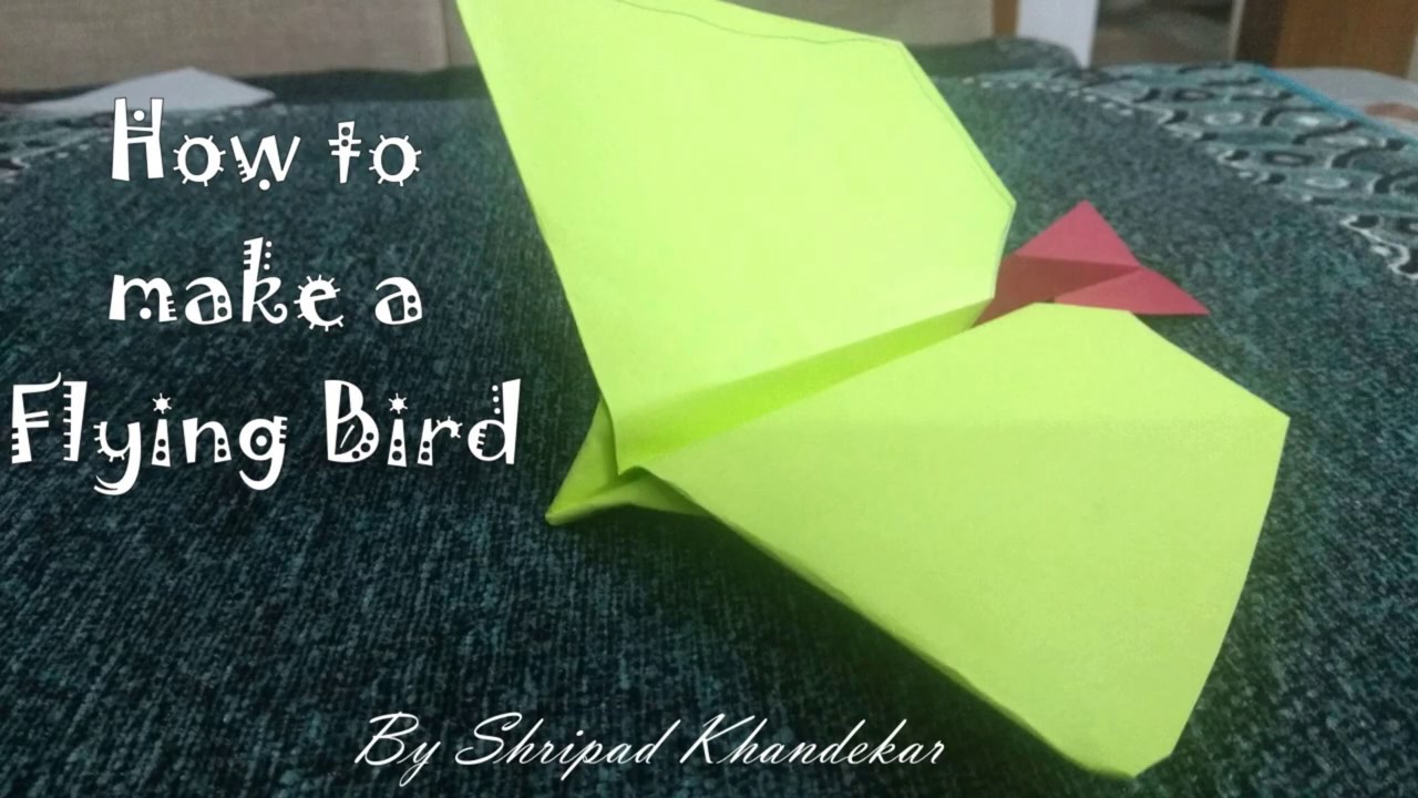 How to make a Flying Bird I Flies far #flyingbird #simple #papercraft ...
