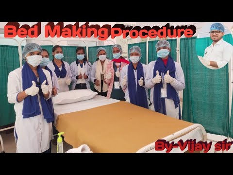 Open/Close Bed making procedure l Bed making part 2 l Medical and Nursing l Vijay sir from - YouTube