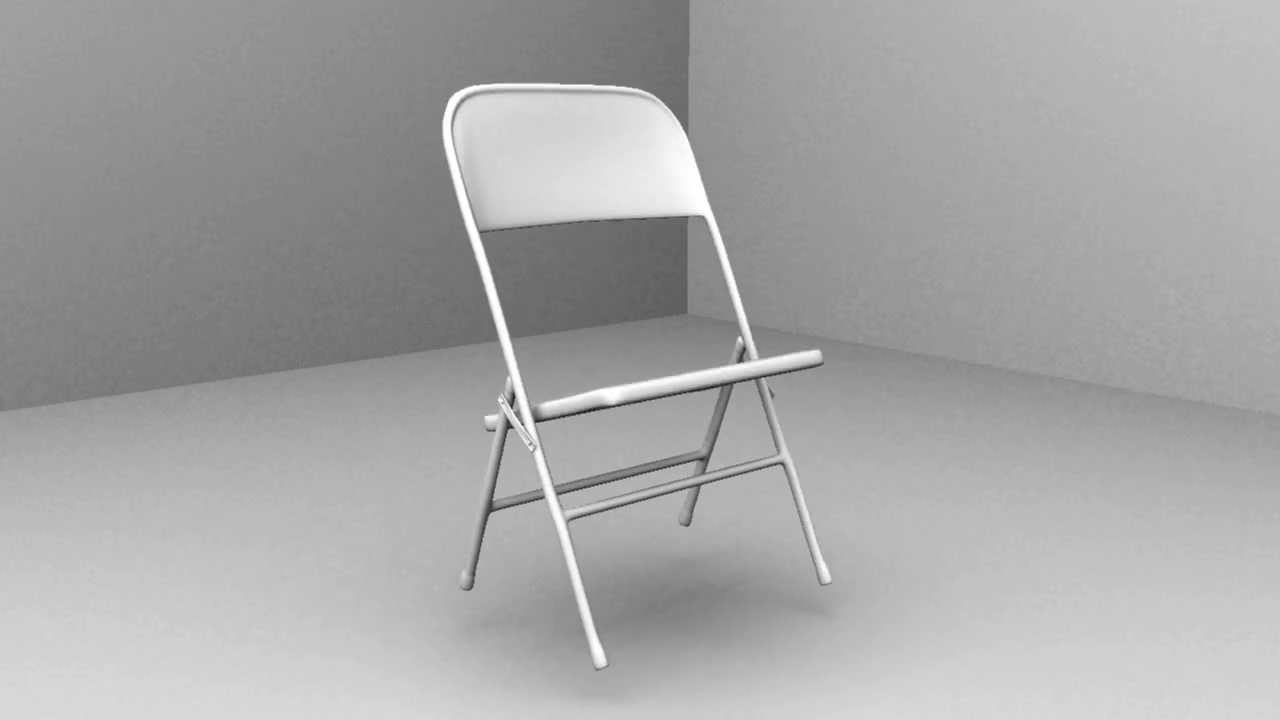 3D Folding Chair Test Animation - YouTube