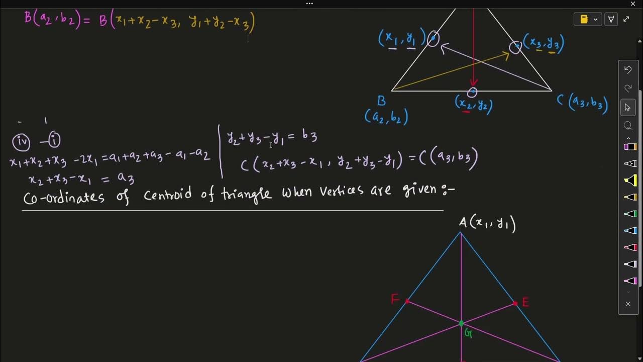 Coordinates of vertices when sides midpoints are given and centroid's ...
