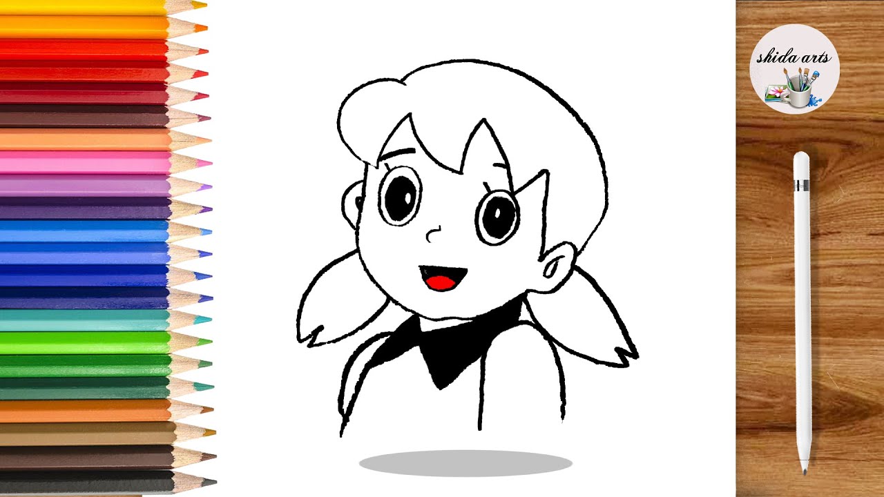 Learn How to Draw Shizuka from Doraemon - Step by Step Tutorial" - YouTube