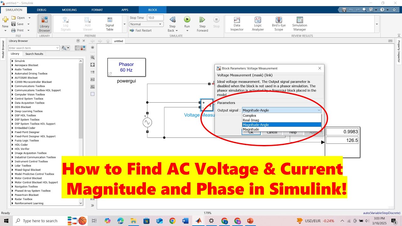 Magnitude and phase measurement of both AC voltage and current in ...
