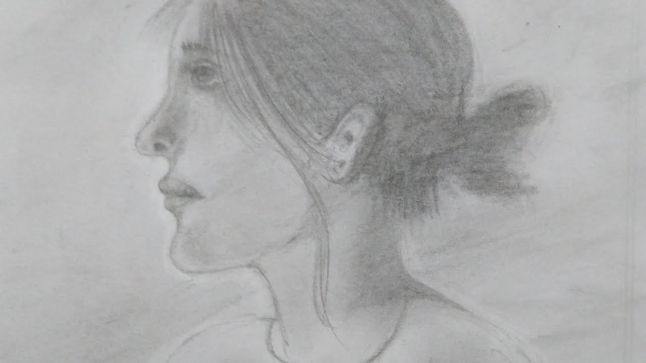 How to draw pencil portrait//easy for beginners//step by step//shading ...