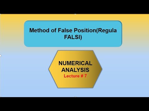 Method of False Position || Regula FALSI Method || Numerical Analysis || In Urdu - YouTube