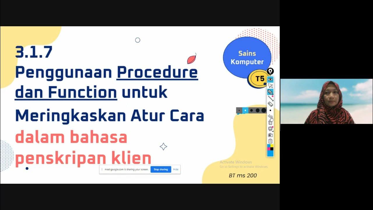 SK Tingkatan 5 Sub 3.1.7 dan 3.1.8 Fungsi, Prosedur dan Tatasusunan ...
