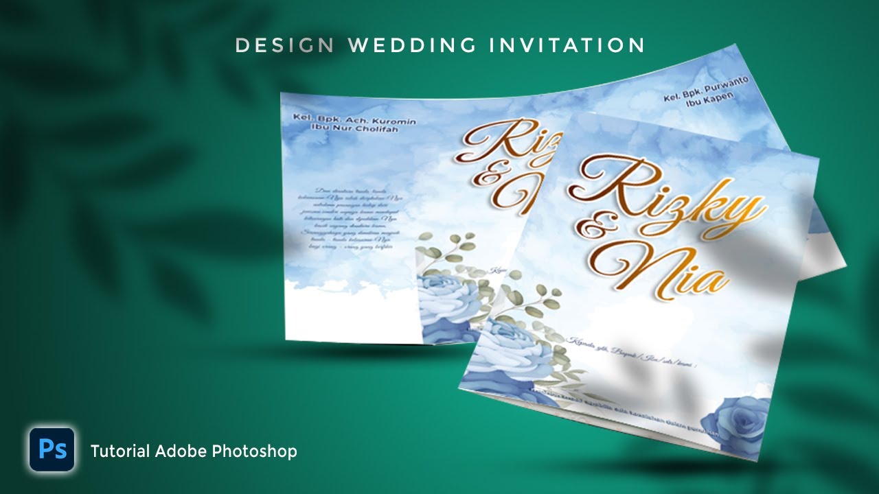 Cara Membuat Desain Undangan Pernikahan di Photoshop | Modern Design ...