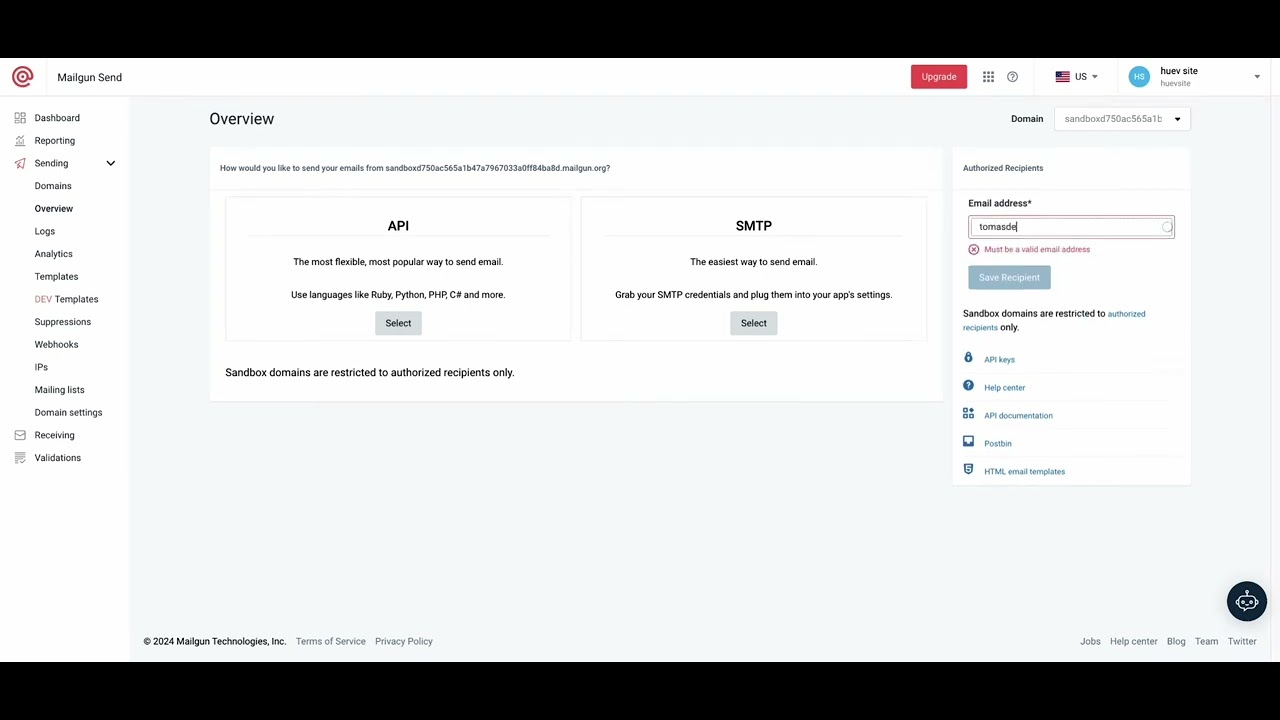 Quick Guide: Authorizing Recipients on Mailgun in 30sec - Unique Tutorial You Won't Find on ...