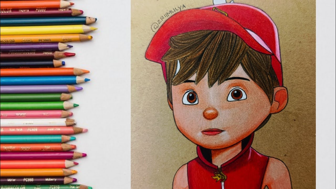 Drawing Boboiboy Api - Speed Draw - YouTube
