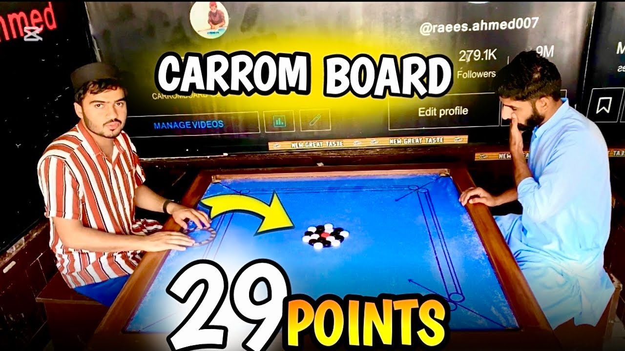 Carrom board game chellange match || Match with carrom king 😱 - YouTube