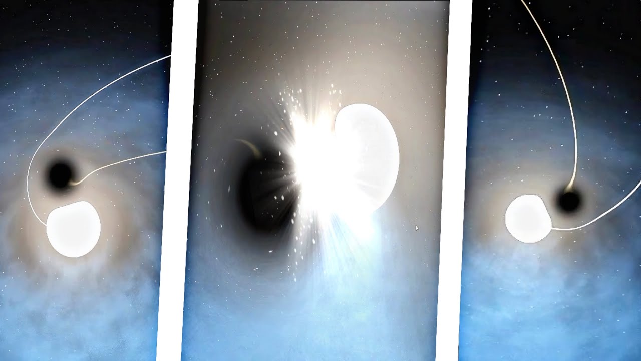 When Black Hole Dances Around White Hole Simulation | Universe Sandbox ...