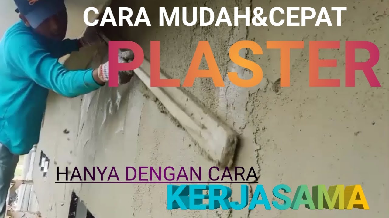 CARA CEPAT&MUDAH MELEPA/PLASTER DINDING BATA MERAH,kerjasama - YouTube