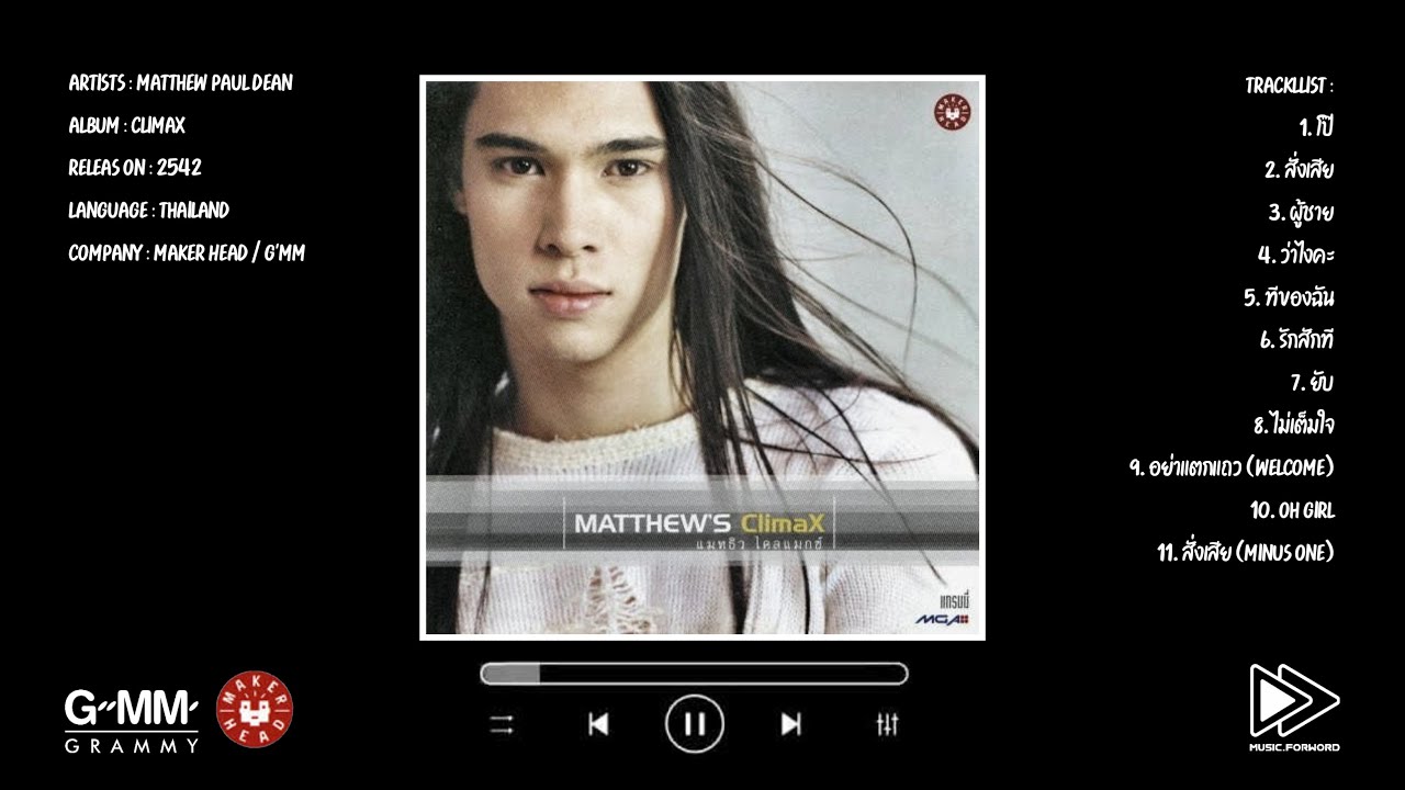 Matthew Paul Dean / Album : Climax (พ.ศ.2542) - YouTube