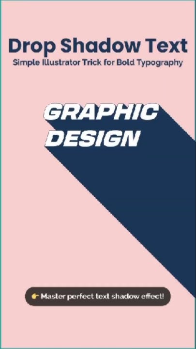 Create Smooth Drop Shadow Text Effect in Illustrator #IllustratorTips ...