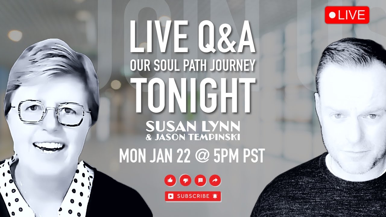 Join me as I visit with Susan Lynn, psychic medium, for a LIVE Q&A about our soul path journey ...