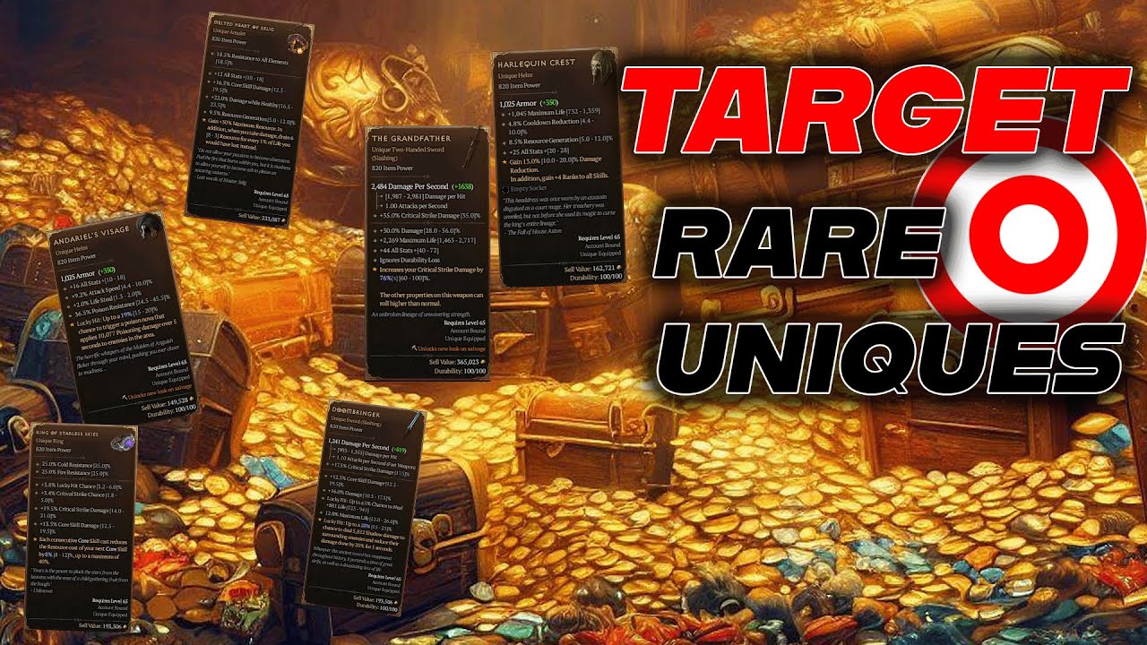 Target Farm Rare Unique Items in Diablo 4! UPDATED STRATEGY! - YouTube