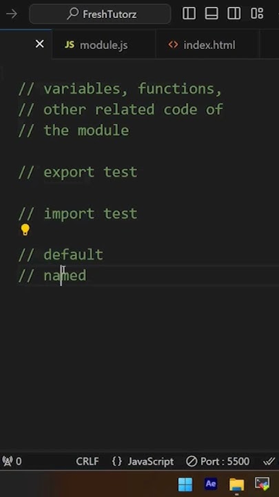 Javascript Modules In Es6 Explained Part 1 Modules Es6 Javascript Javascripttutorial Js