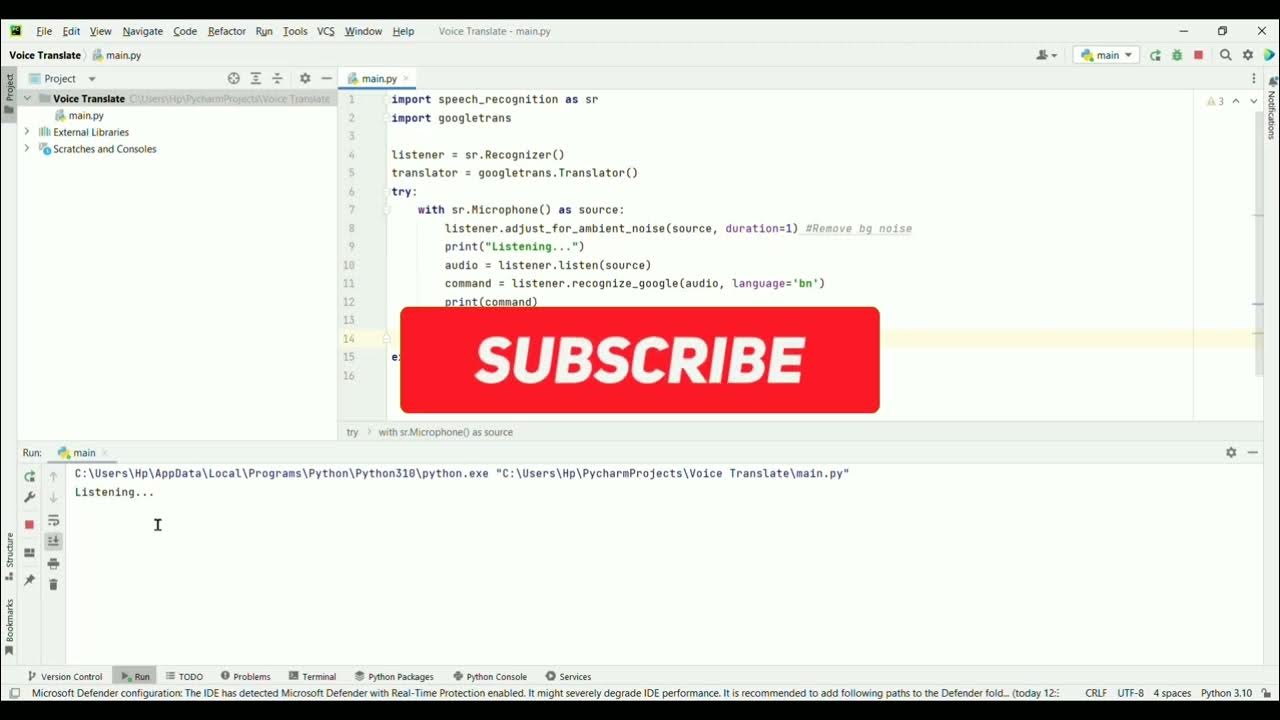 Python Voice Translator for Beginners! Free - YouTube