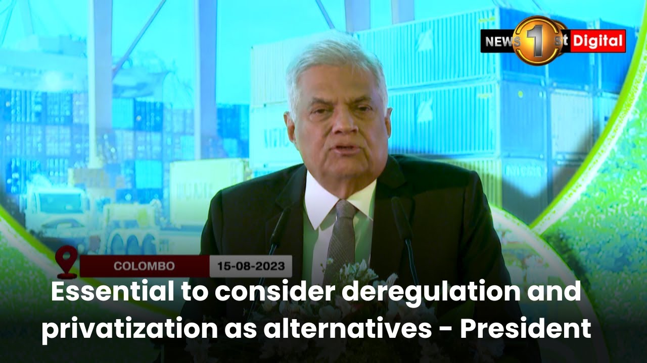 Essential to consider deregulation and privatization as alternatives ...