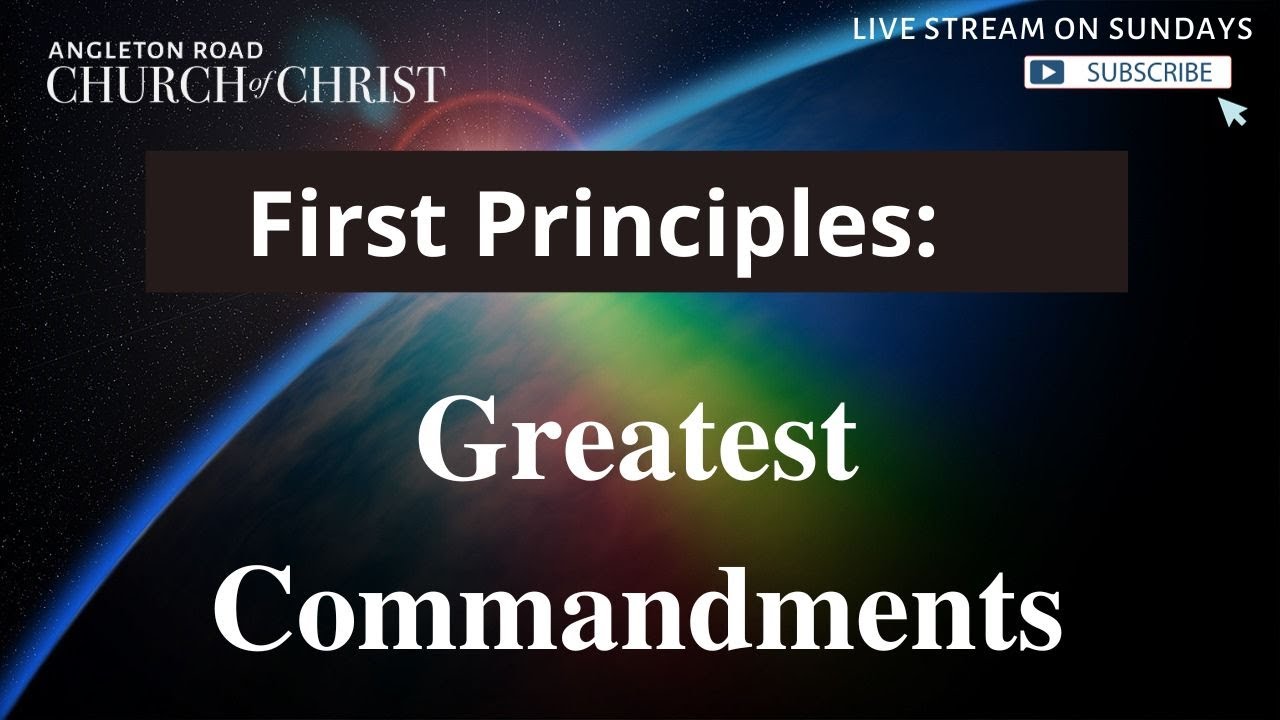 First Principles "Great Commandments" ~ Genesis - YouTube