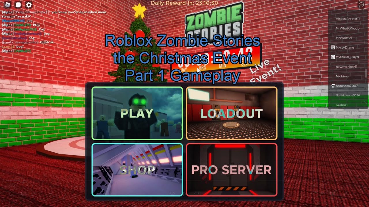 Roblox Zombie Stories the Christmas Event Part 1 Gameplay - YouTube