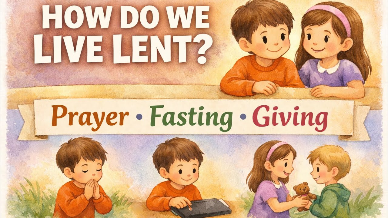 How Do We Live Lent? | Prayer, Fasting & Giving for Kids - YouTube