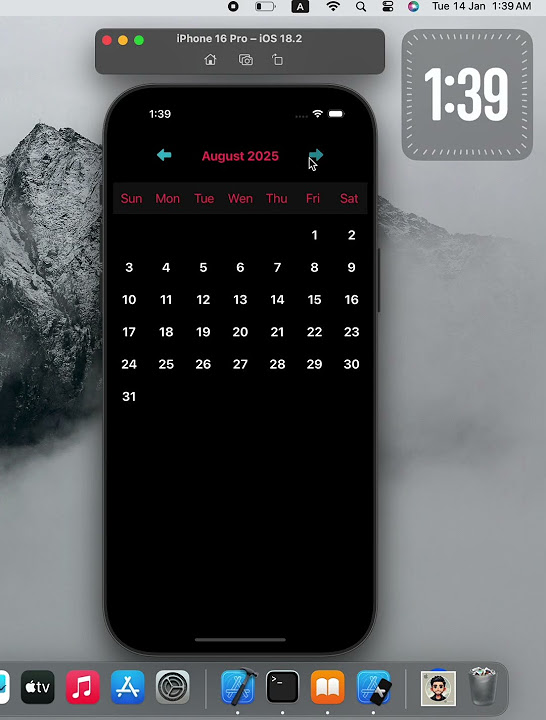 Calendar | iOS Application | Using Swift and Xcode - YouTube