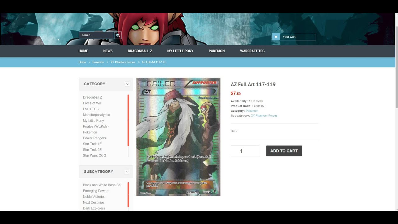 AZ Full Art Card on CCGCastle Best Price - YouTube