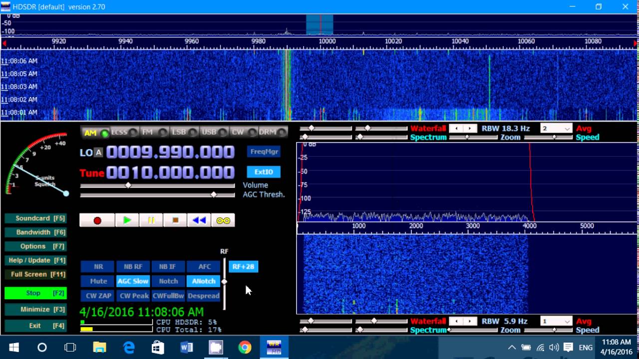 Tuning around Time signal stations frequencies heard CHU and WWV - YouTube